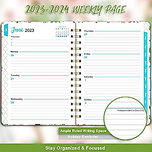 2023-2024 Planner - Weekly & Monthly Academic Planner 2023-2024 with Tabs, 6.4" x 8.5", Jul 2023 - Jun 2024, Hardcover, Strong Binding, Thick Paper, Back Pocket, Elastic Closure, Inspirational Quotes