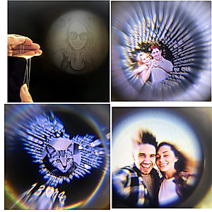 Handpua Custom Bracelets Rope Bracelets Personalized Bracelet for Women Men Projection Bracelet with Photo I Love You Bracelet 100 Languages (gold+white)