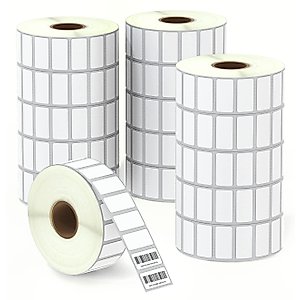 BETCKEY - 1" x 0.5" (25 mm x 13 mm) Small Labels Compatible with Zebra & More Label Printer,Premium Adhesive & Perforated [16 Rolls, 38880 Labels]