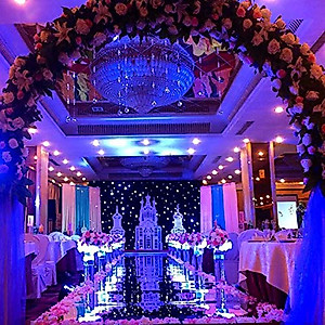 ANMINY 3.3x32.8ft Aisle Runner Mirror Rugs Roll Double Sided Bright Reflective Decorative Carpet for Romantic Wedding Birthday Graduation Party Ceremony Event Home Indoor Decor - Silver