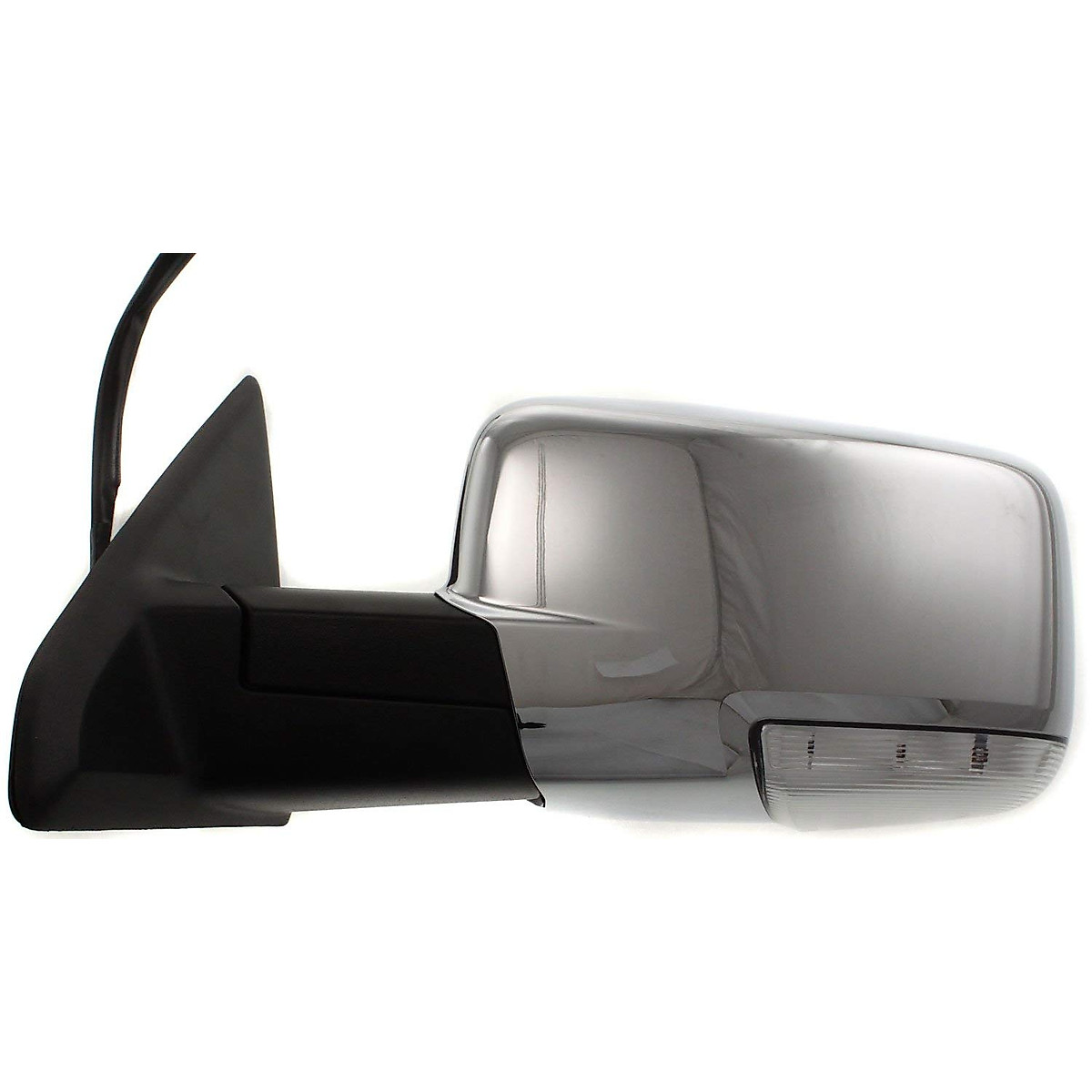 Kool Vue Left Power Heated Door Mirror Compatible With Dodge Ram 1500 2009 With Signal Light, Memory & Puddle Lamp Chrome