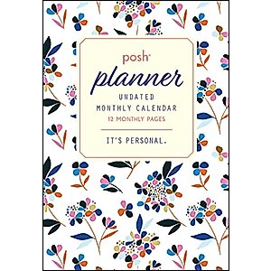 Posh: Undated Monthly Pocket Planner Calendar