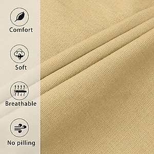 NANAMEEI Linen Beach Pants Men Cotton Pants for Men Casual Pants for Men Beach Trousers for Men Khaki 2XL