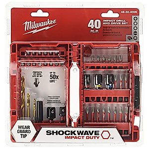 Milwaukee Electric Tool 48-32-4006 Shockwave Bit Set (40 Piece)