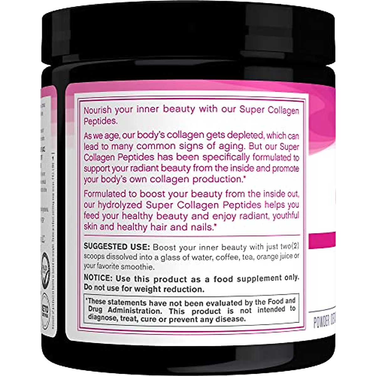 NeoCell Super Collagen Powder, 10g Collagen Peptides per Serving, Gluten Free, Keto Friendly, Non-GMO, Grass Fed, Paleo Friendly, Healthy Hair, Skin, Nails & Joints, Unflavored, 7 Oz
