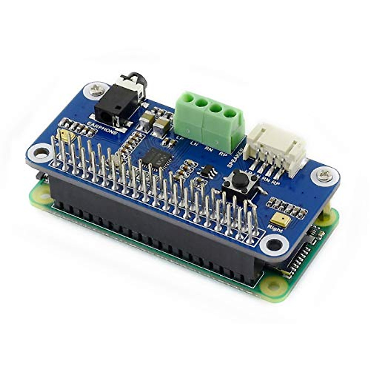 Waveshare WM8960 Hi-Fi Sound Card HAT Stereo CODEC Playing and Recording I2S Interface for Raspberry Pi Zero/Zero W/Zero WH/2B/3B/3B+