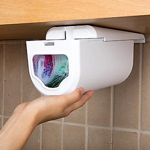 ELYPRO Dispenser for Ziplock Bags size Quart, Sandwich, and Snack Bags | Under-Cabinet or Shelf Mount | Easy Front-Access Bag Dispensing | Kitchen Organization and Storage Solution