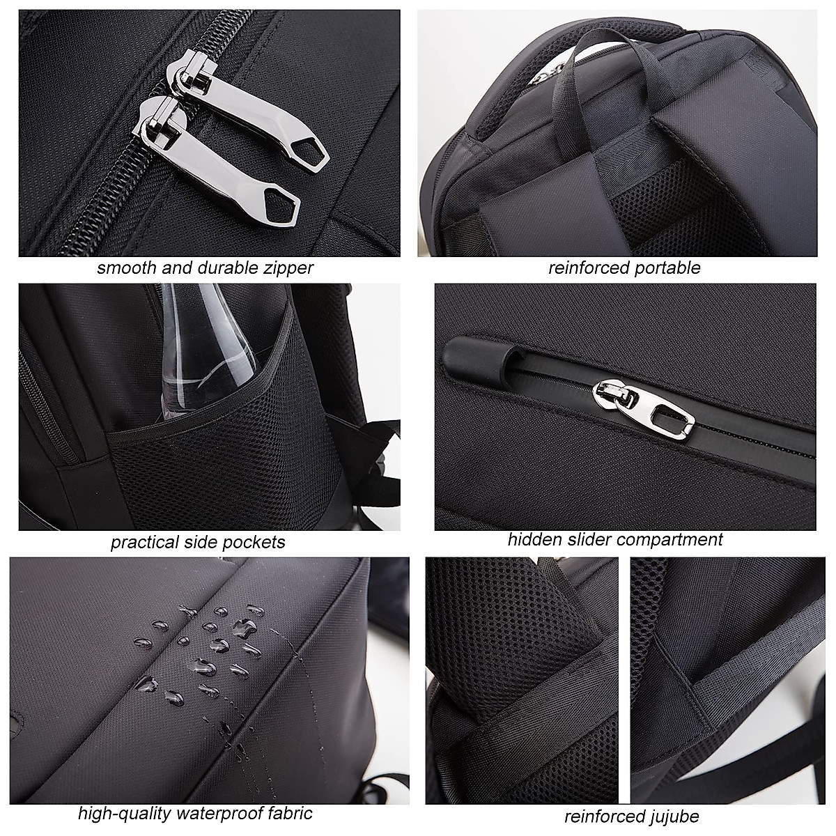 Seekvigor Travel Laptop Backpack,17.3 inch waterproof college backpack with usb charging port, 38L Durable Carry On Backpack for Business, Everyday, Work