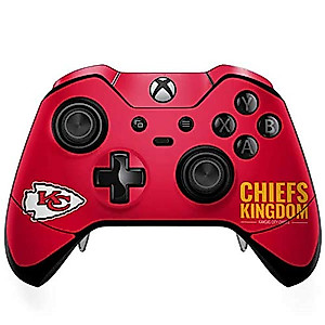 Skinit Decal Gaming Skin compatible with Xbox One Elite Controller - Officially Licensed NFL Kansas City Chiefs Team Motto Design