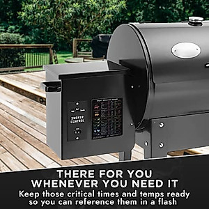 Levain & Co Meat Temperature Magnet & Meat Smoker Guide - Smoker Accessories for BBQ, Grilling & Smoking Meats - Wood Type, Cook Time, & Temperature Guide