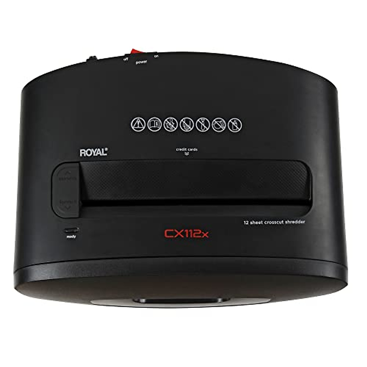 Royal 29186X CX112X 12-Sheet Crosscut Shredder.