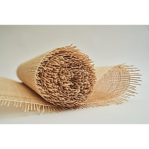 24" Width Natural Rattan Square Webbing, Radio Weave, Rattan for Caning Projects (5 Feet)