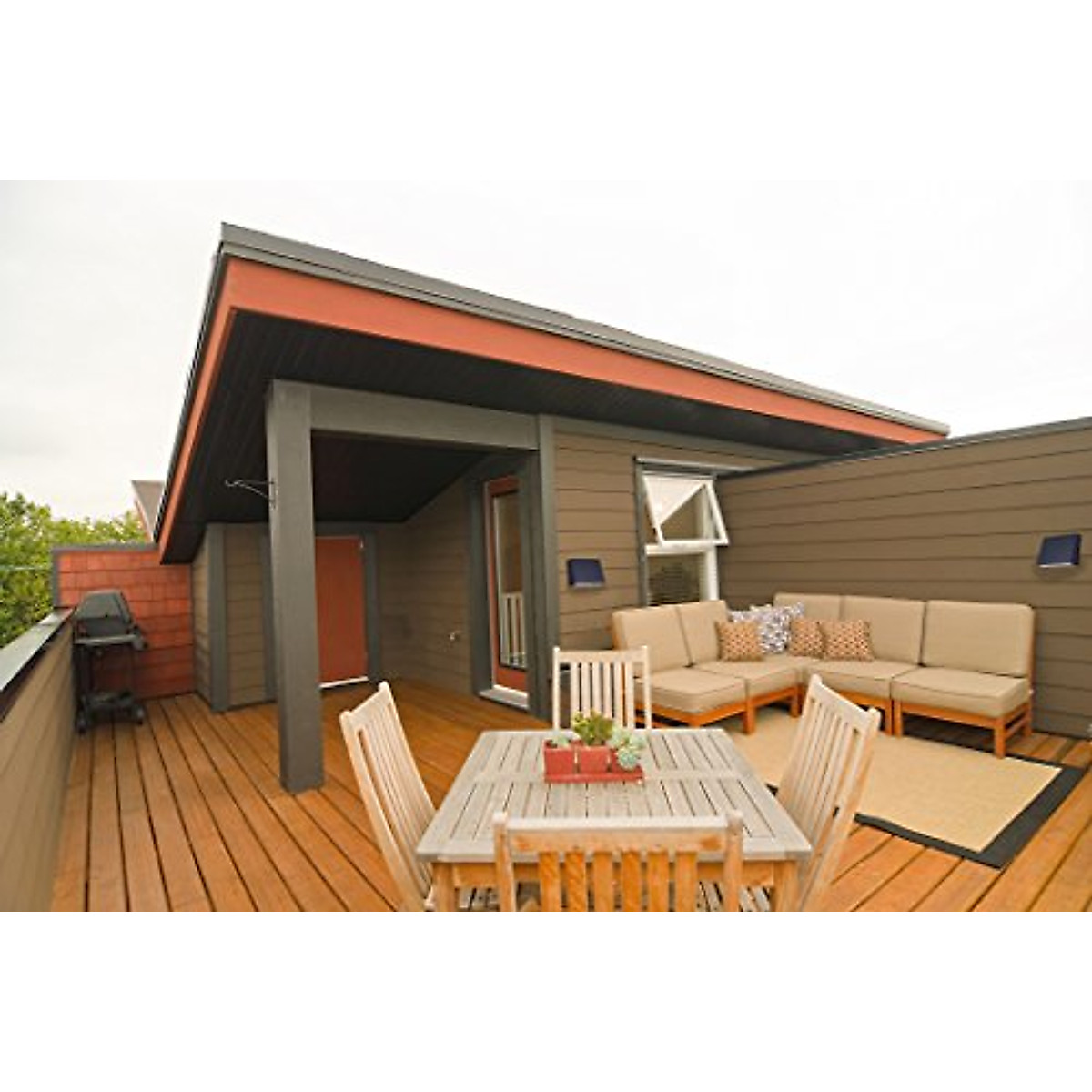 Amazon Brand - Rivet CANARM LTD Kit Integrated LED Outdoor Light Black with Frosted Glass