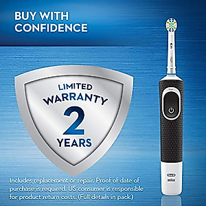 Oral-B Vitality FlossAction Electric Toothbrush with Replacement Brush Head, Black