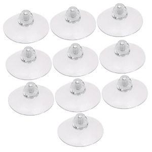 Holibanna 10pcs Seamless Hooks Mushroom Key Hook Heavy Duty Suction Cups Splinter Decorating Self- Hooks Punch- Hooks Bedroom Supahbadd Wall Hook Hanger Wall Mount No Punching