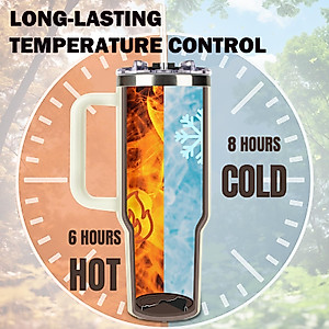 Personalized 40 Oz Tumbler with Handle and Straw Lid, Custom Stainless Steel Water Bottle Travel Mug with Names, Personalized Birthday Gifts for Mom Women Men Friend,Christmas (40 engraved)