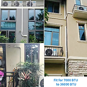 Cestluck 4'' 17 Ft Mini Split Line Cover Set Kit, Ductless Pipe Cover for Mini Split Line, Line Set Cover for Mini Split, Central AC Pipe Cover