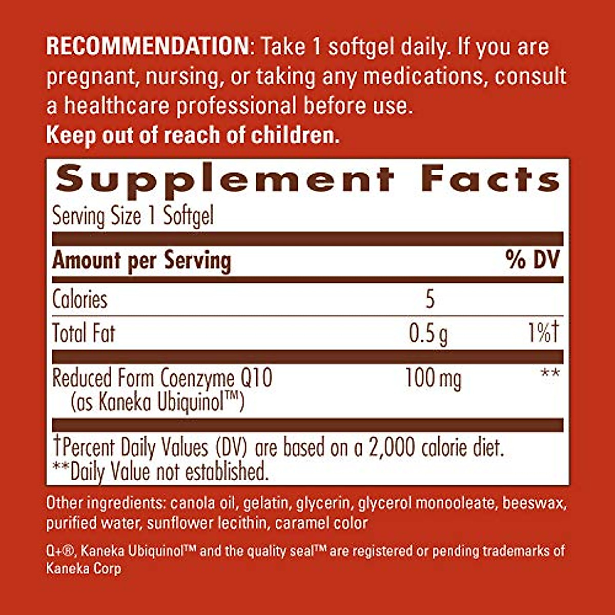 Nature’s Way ActivLife Q10 Ubiquinol 100 mg, 60 softgels