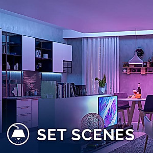 Satco Starfish S11263 WiFi Smart LED 6 Foot Color Changing Indoor Tape Light Strip, Works with Siri, Alexa, Google Assistant, SmartThings, 20 Watt, 120 Volt, 1600 Lumens