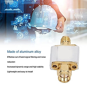 Jeanoko 315MHz Bandpass Filter, 50Ohms Impedance 1W Maximum Load Power Aluminum Alloy PCB 315MHz Remote Control Bandpass Filter 3MHz Bandwidth for Replacement