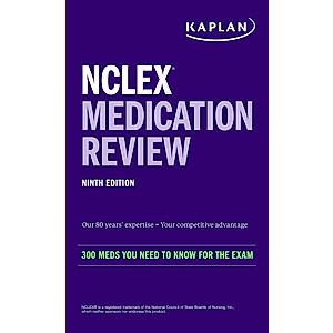 NCLEX Medication Review: 300+ Meds You Need to Know for the Exam in a Pocket-Sized Guide (Kaplan Test Prep)