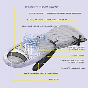 Zelda Matilda 3M Thinsulate 100G Long Gauntlet Winter Waterproof Mittens Kids & Toddler Gloves