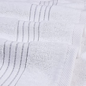Utopia Towels - Hand Towel Set - Luxurious 600 GSM 100% Ring Spun Cotton - Quick Dry, Highly Absorbent, Soft Feel Towels, Perfect for Daily Use (Pack of 4) (16 x 28, White)