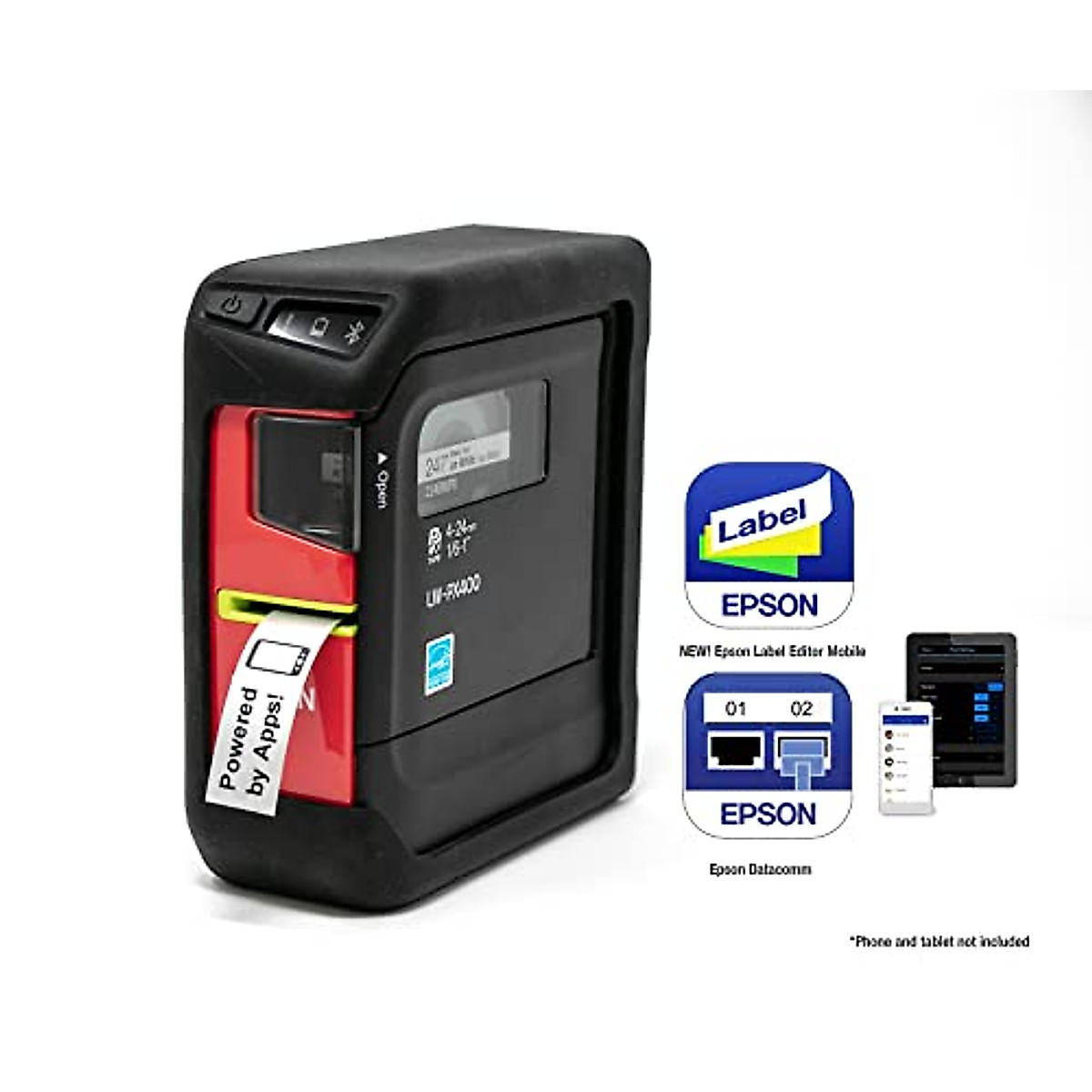 LABELWORKS Epson LW-PX400 Industrial Label Maker Kit - Complete Kit with Accessories, Shrink Tube and Self-Laminating Wrap Compatible, Portable Wireless Label Printer