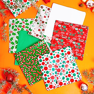 JOYIN 150 Sheets Tissue Paper Assortement Classic Christmas Design, present Wrap Paper, Accessory for Gift Boxes, Gift Wrapping Bags and Wine Bottles