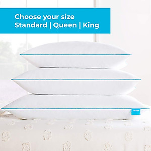 LINENSPA Two Pack Shredded Gel Memory Foam Pillow – Cooling Bed Pillow – Side, Stomach, and Back Sleepers – Pack of 2 – King