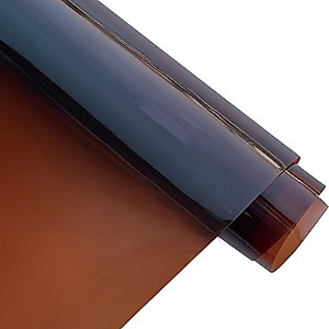 ONEART | 12 Gauge Clear Tinted Plastic Vinyl, 16"x48" See Through Vinyl Fabric-Coffee