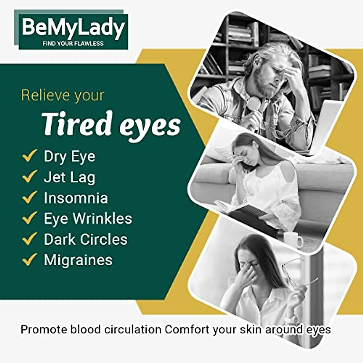 16 Packs Steam Eye Masks for Dry Eyes, SPA Warm Eye Mask, Relief Eye Fatigue Hot Sleep Eye Mask for Puffy Eyes Mask, Disposable Moist Heating Compress Pads for Sleeping, Christmas Gift, Unscented