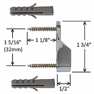 60" Oval Closet Rod with End Supports - Polished Chrome - 2 Sets