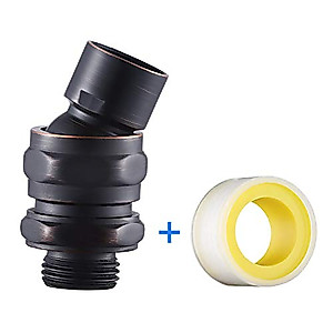 WINWISH Miyili Shower Connector Swivel Ball Adapter, Brass Ball Joint Showerhead Shower Arm Extension Oil Rubbed Bronze, Z200R