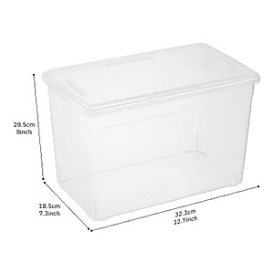 Party Club of America 6 Pack 12 Quart Latching Storage Box,Plastic Storage Bins with Lids Clear Organizer Latching Box