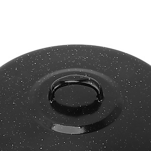 Covered Round Roaster, Non Stick Roasting Pan With Lid and Shelf, Speckled Black Large Capacity Multi Use Roaster Pan, Enamel Broiler Pan for Turkey, Meat, Vegetables, Sweet Potatoes, Chestnuts(26cm)