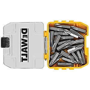 DEWALT Screwdriver Set, Phillips #2, 1-Inch, 25-Piece (DWAF2002B25), Yellow