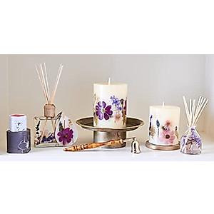 Rosy Rings Round Botanical Candle Roman Lavender - Aromatherapy Candles, Long Lasting Candles, Botanical Candles, Home Decor 6.5" 200 Hour Burn Time