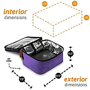 HotLogic 16801174-PUR Food Warming Tote Lunch Bag Plus 12V, Purple