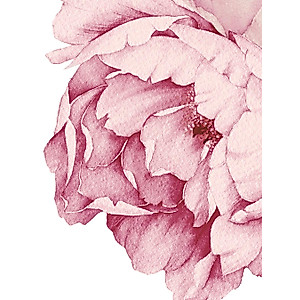 Simple Shapes Peony Flower Wall Sticker - Mixed Pink