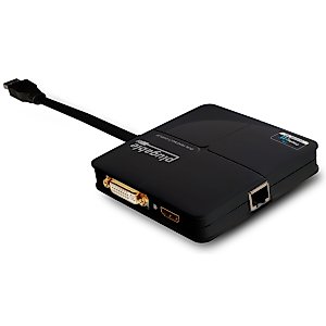 Plugable USB 3.0 Universal Mini Laptop Docking Station for Windows and Mac (Dual Video HDMI and DVI/VGA, Gigabit Ethernet)