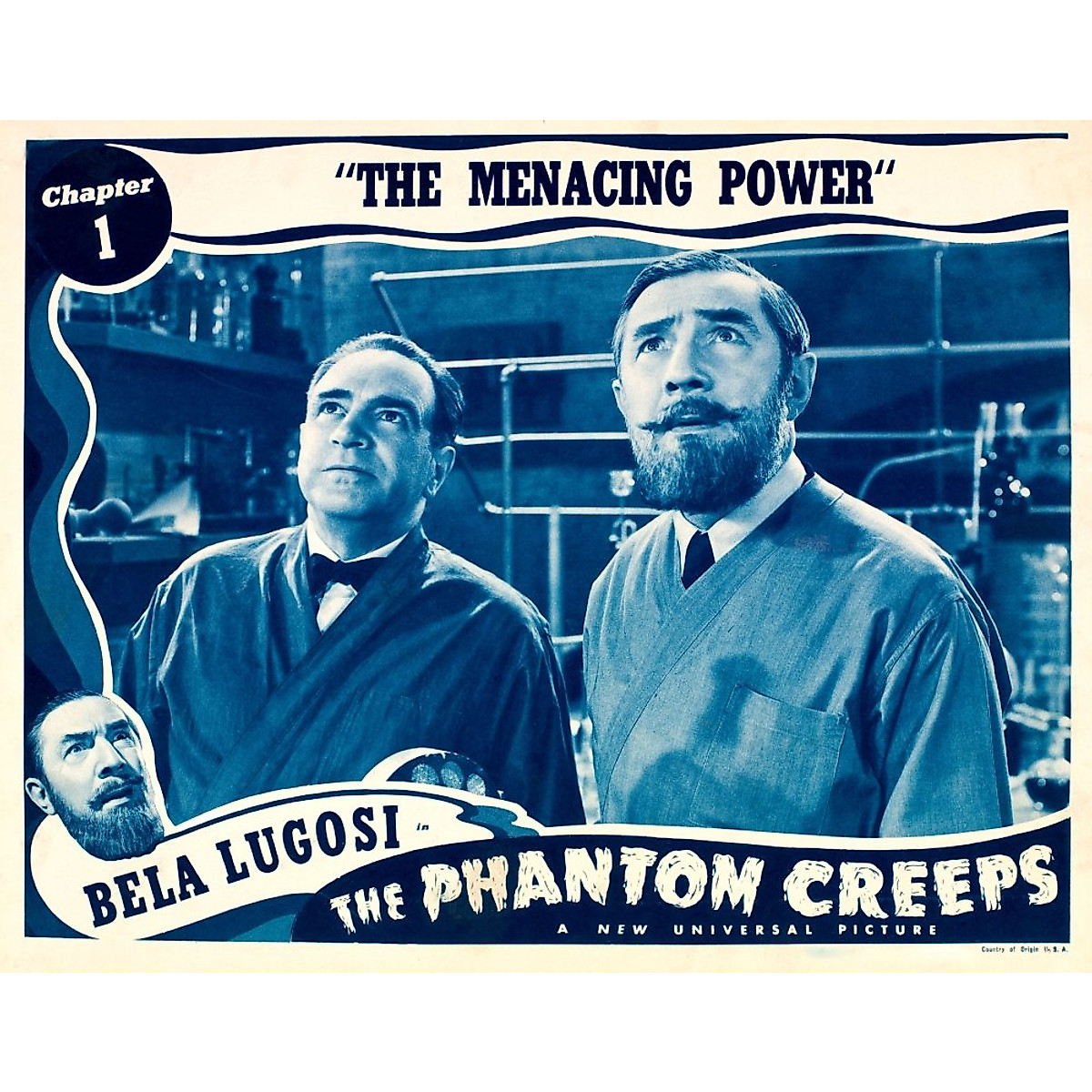 Posterazzi The Phantom Creeps 'Chapter 1: The Menacing Power' Center: Jack C. Smith Bela Lugosi Lobbycard 1939 Movie Masterprint Poster Print, (28 x 22)