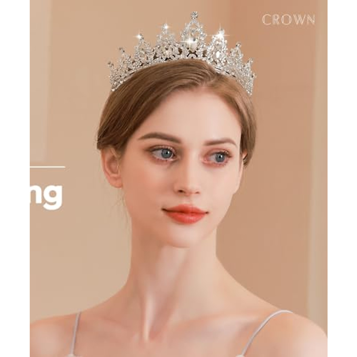Kamirola Silver Crystal Tiaras for Women, Wedding Tiaras and Crowns for Women Tiaras Birthday Party Princess Queen Crown Hair Accessories Bride Rhinestone headbands for women