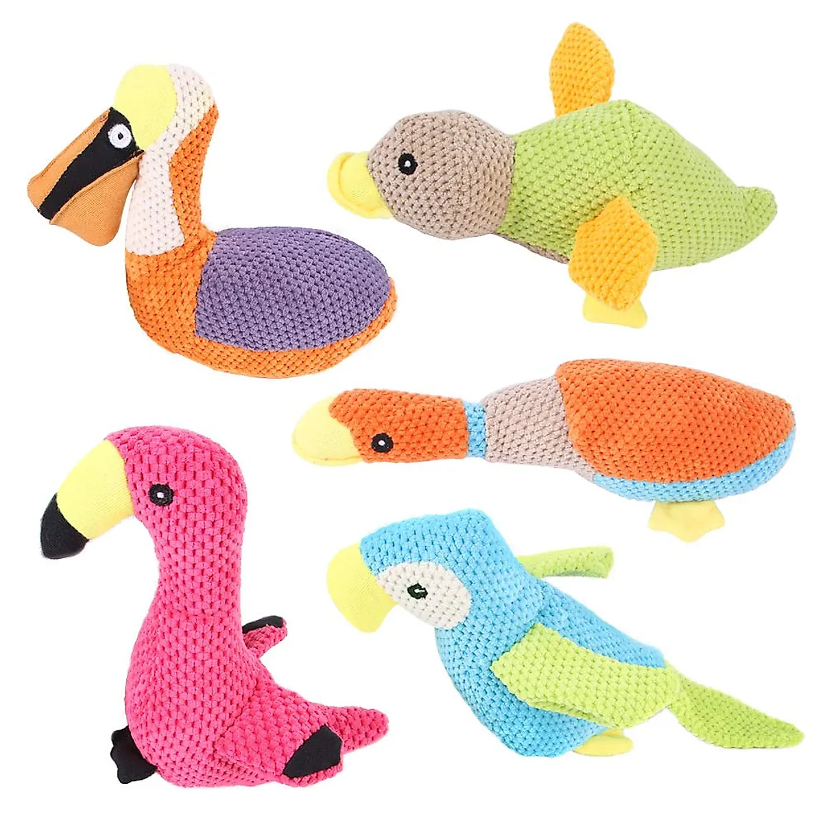BBEART Pet Toys, Dog Squeaky Toys Puppy Chew Toys Durable Interactive Toys for Small Medium Large Dogs (Duck)