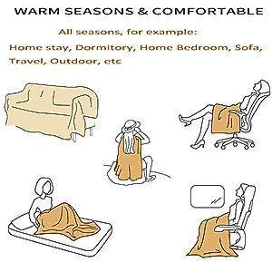 Homxi 4 Seater Sofa Covers for Living Room,78" W x 165" L,Chaise Couch Cover Solid Color with Stripes Couch Covers Polyester Couch Cover Blue