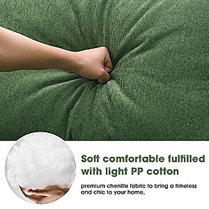 Free Modular Cloud Couch Deep Seat Sectional Sofa with Left Chaise and 5 Pillows, Modern Minimalist Style L-Shaped Chenille Upholstered Corner Sofa&Couch Cum Sofabed for Living Room