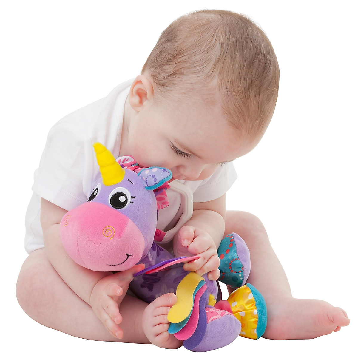 Playgro Baby Toy Activity Friend Stella Unicorn 0186981 for baby infant toddler children is Encouraging Imagination with STEM/STEAM for a bright future - Great Start for A World of Learning