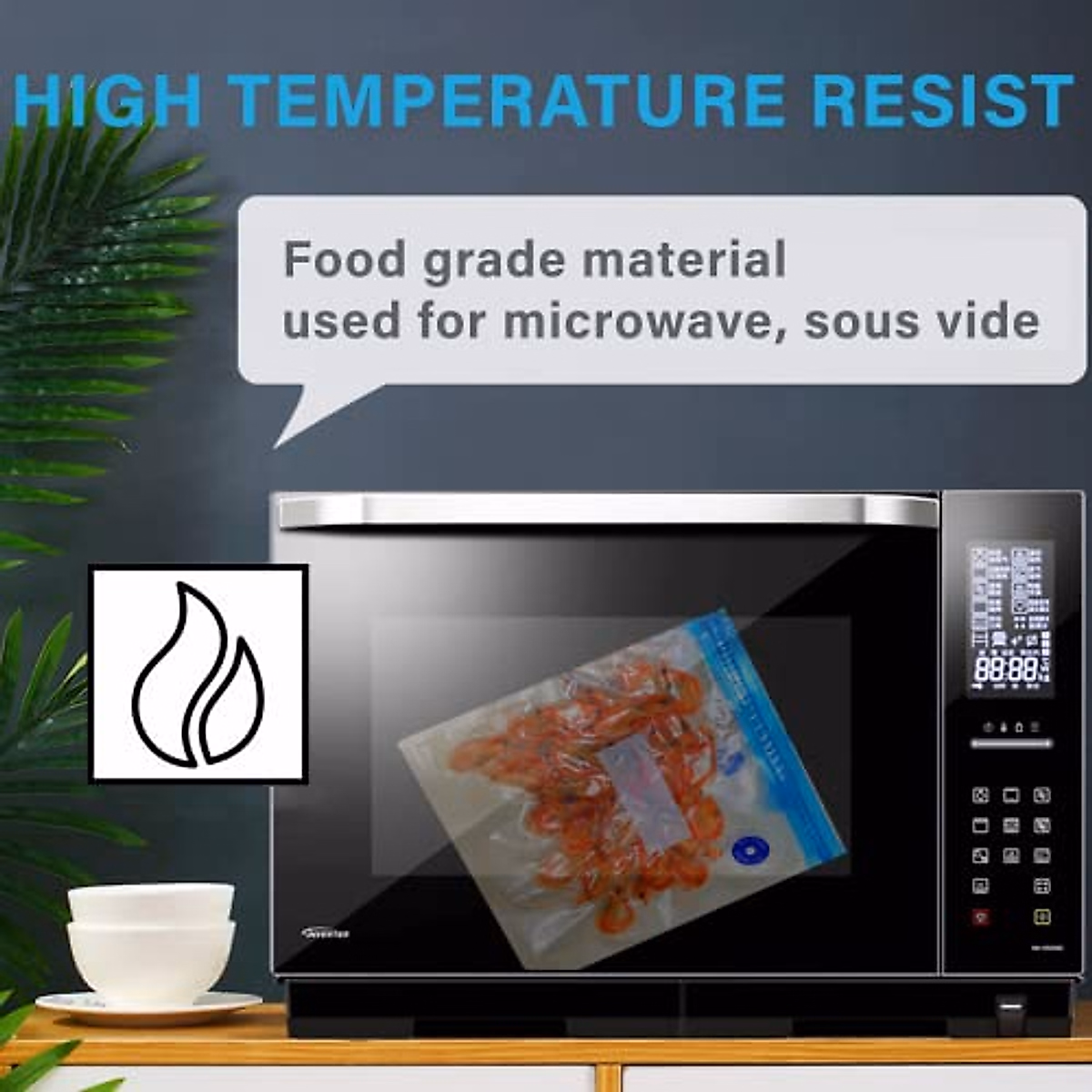 20 PCS Reusable Vacuum Sealer Bags for Food & Snack Storage, Meal Prep & Sous Vide, BPA Free Vacuum Zipper Bags, Freezer & Microwave Safe, 3 Sizes, 8" x 8" x 7, 10" x 11" x 7, 13" x 10" x 6, Clear