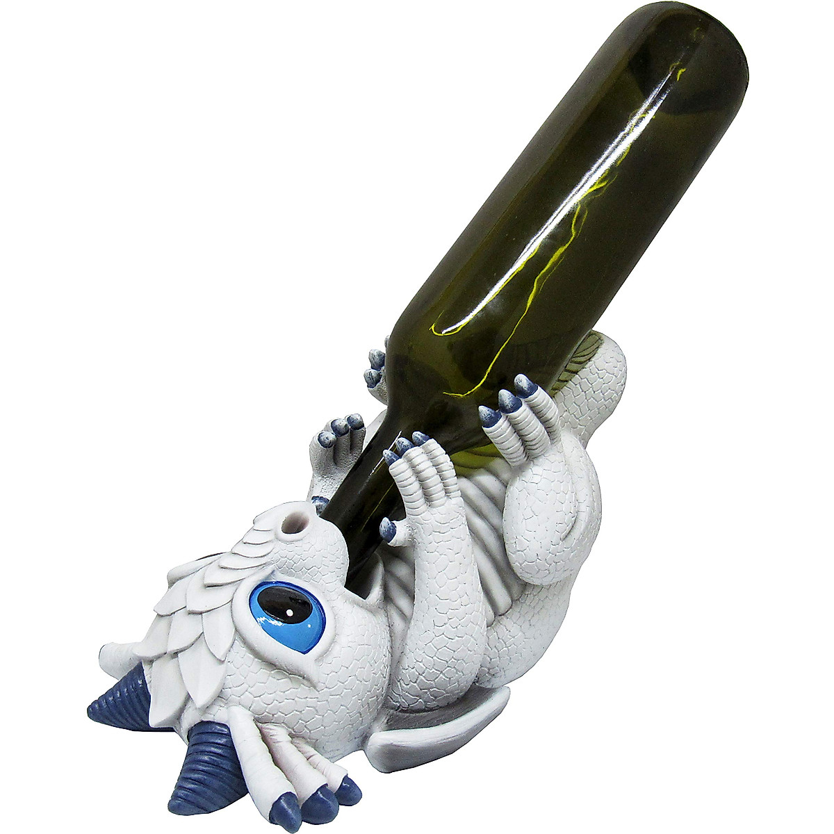 World of Wonders - Dreamland Dragons Series - Ice Cold Brew - Collectible Crystal The Dragon Decorative Fantasy Tabletop Wine Rack Beverage Holder and Bottle Display Caddy, 10-inch