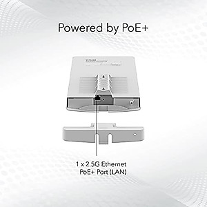 NETGEAR Wireless Outdoor Access Point (WAX610Y) - WiFi 6 Dual-Band AX1800 Speed | Up to 200 Devices | 1x2.5G Ethernet Port | IP55 Weatherproof | 802.11ax | Insight Remote Management | PoE+ Powered